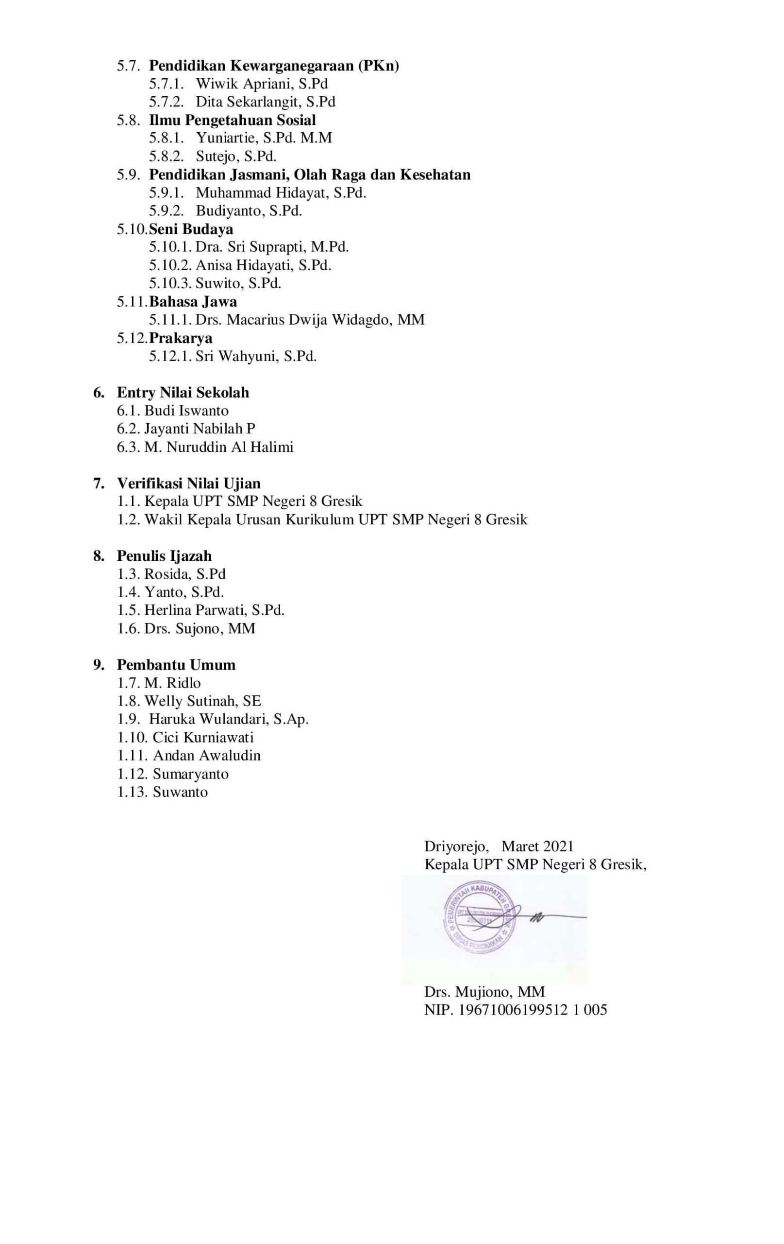 Kurikulum – UPT SMPN8 GRESIK